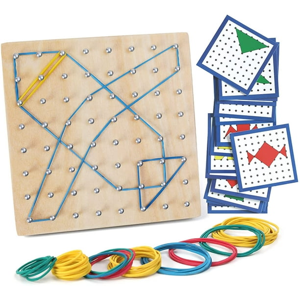 NOGIS Wooden Geoboard, Geoboard for Kids, Graphical Educational Toys ...