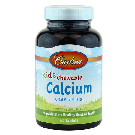 Carlson Labs - Chewable Calcium, For Kids, Vanilla, 60 Tablets ...