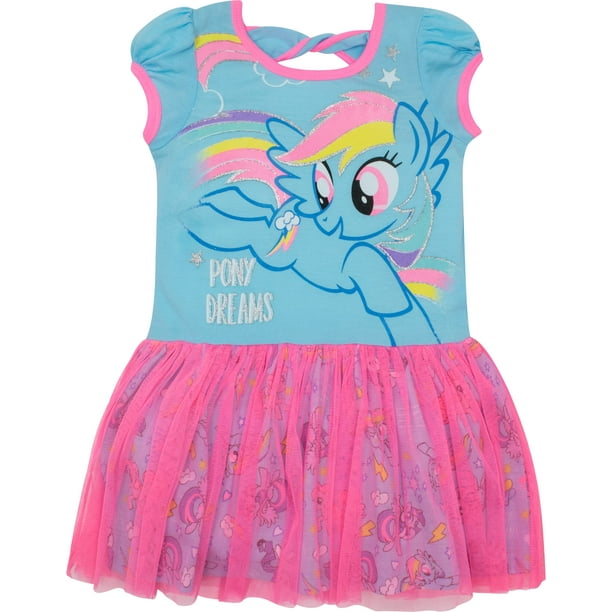 My Little Pony - My Little Pony Toddler Girls' Tulle Dress Rainbow Dash ...
