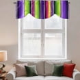 Abstract Tie Up Valance Curtains Colorful Mexican Stripes Purple Green ...