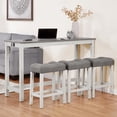 59'' Dining Bar Table and Chairs Set with Power Outlet, 4-Piece ...