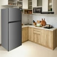 Impecca 17.6 Cu. Ft. Fridge, Stainless Steel, Top Mounted Freezer ...