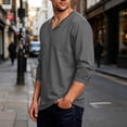 Aofany Big and Tall T Shirts for Men Solid Color Long Sleeve Tee Tops ...