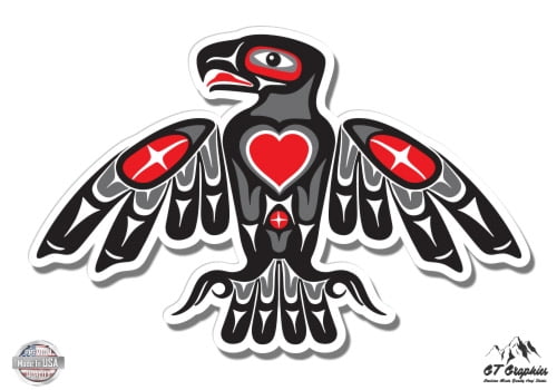 Native American Pacific Northwest Style Tomem Eagle Bird - 3" Vinyl ...