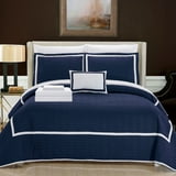 Chic Home Hotel Collection Geometrical Embroidered Quilt Set with ...