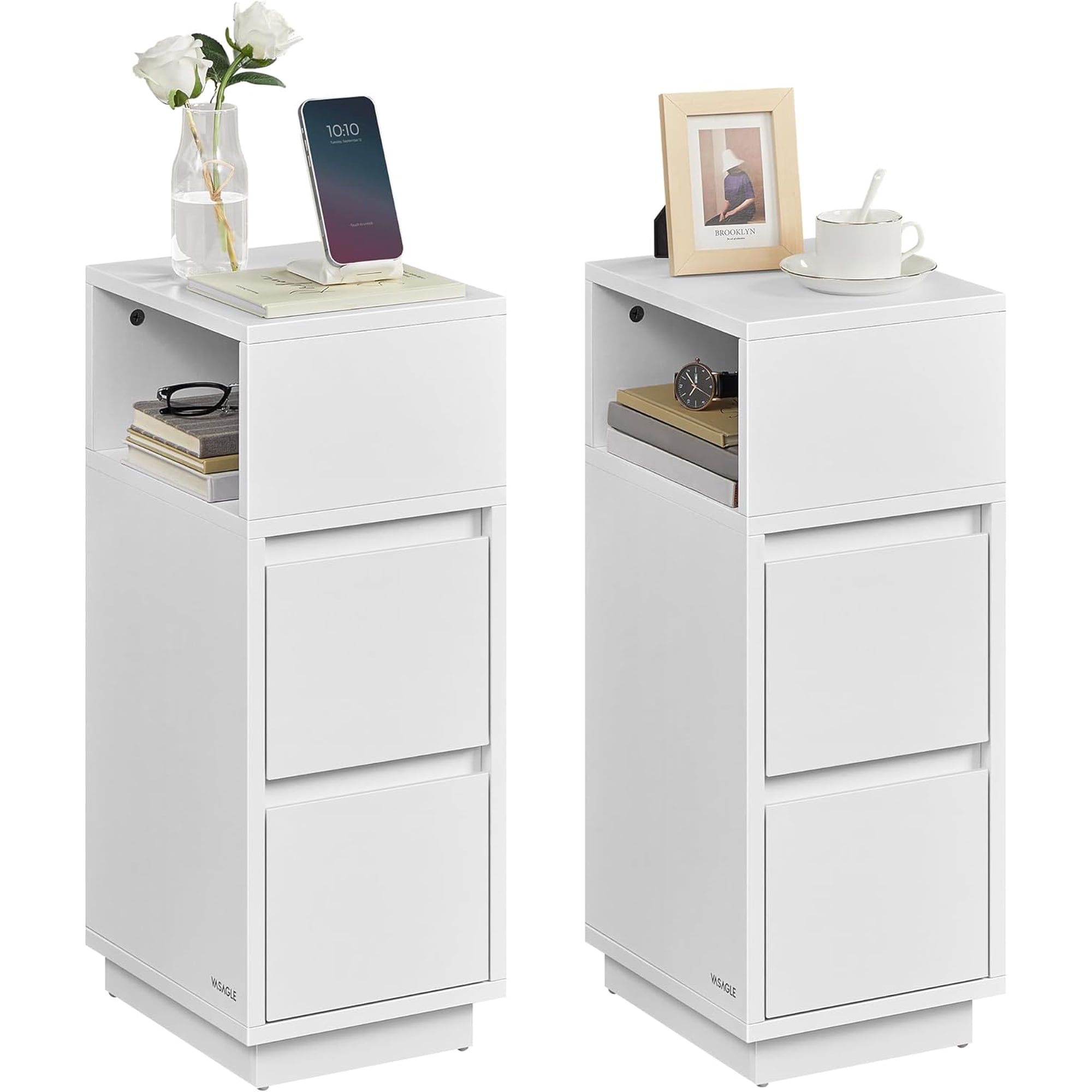 Click here for Nobrand Small Nightstands  Set Of 2  Narrow Side E... prices
