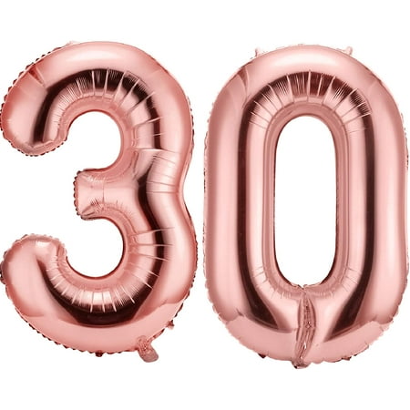 42 Inch 30 Number Balloons Jumbo 30 Foil Balloons Giant 30 Number ...