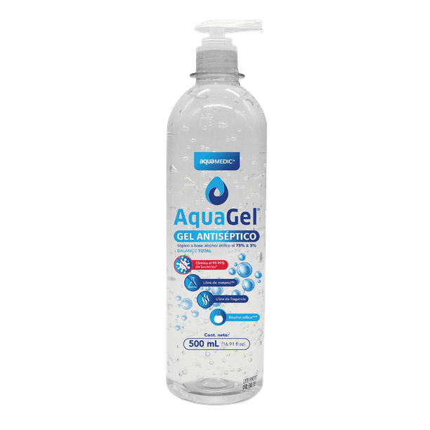 Gel antiséptico tópico a base de alcohol etílico al 75% ±5% AquaGel Gel | Bodega Aurrera en línea