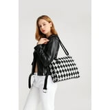 Black and off-white checkerboard pattern handbag Ladies Shoulder Bag ...