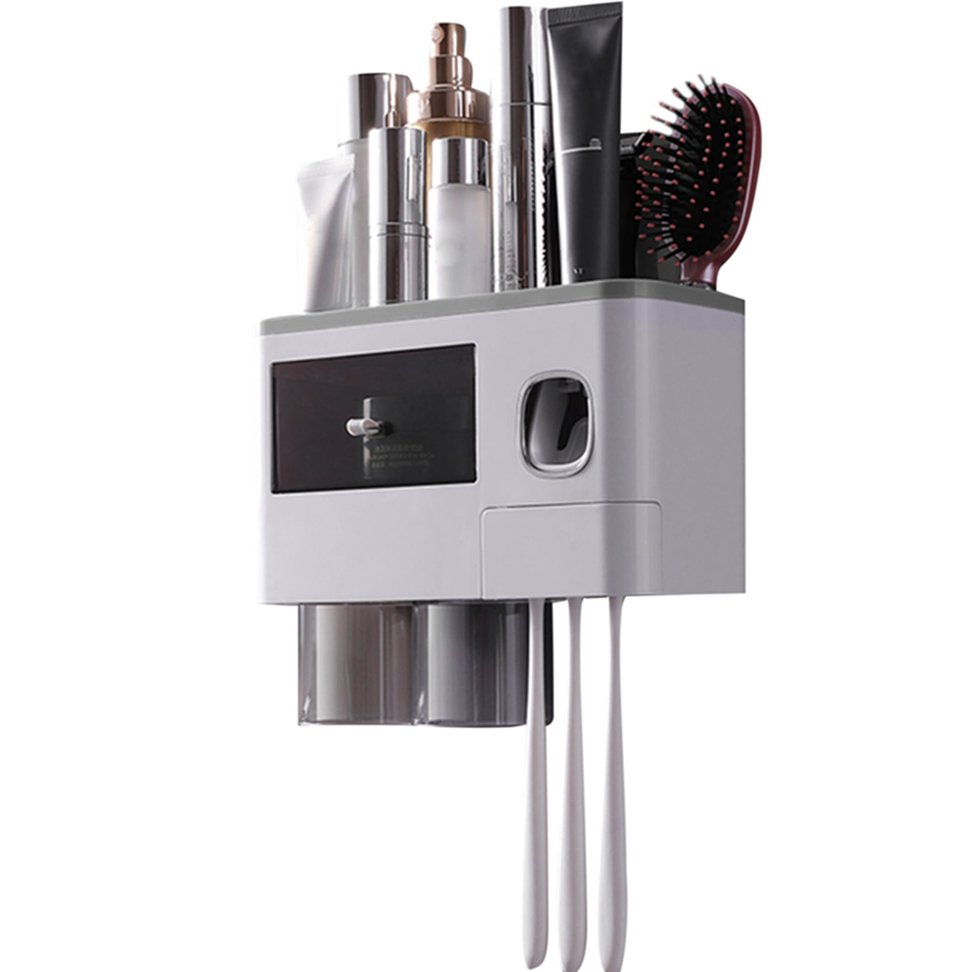 Seyurigaoka Wall-mounted Toothbrush Rack Brush with Magnetic, Storage ...