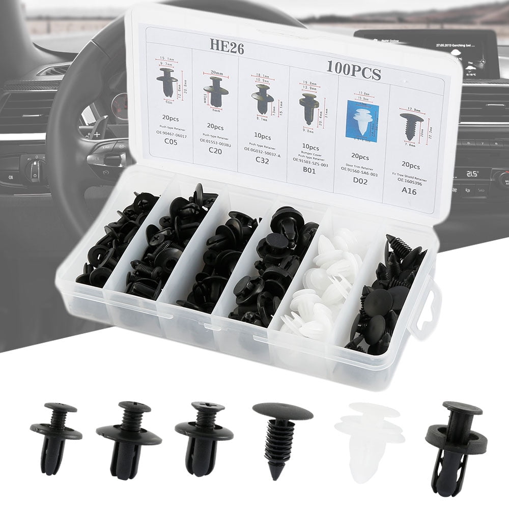100 Pcs Car Body Trim Clips, Retainer Universal Auto Clips 即納送料無料!