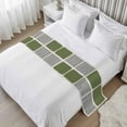 Black Stripes Bed Runner Queen Size Green Japanese Style Striped Line ...