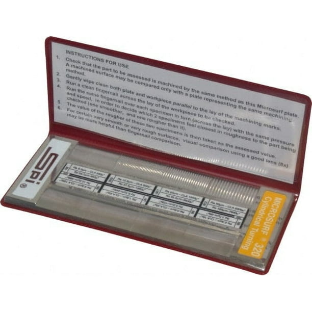 SPI Surface Finish Comparator Plates for Cylindrical Turning, 0.4-50 Ra ...