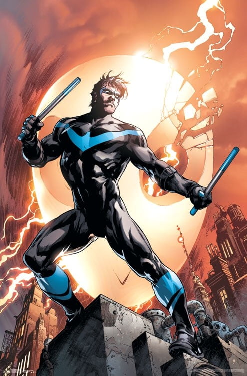 Nightwing - Fire Poster Print (22 x 34) - Walmart.com