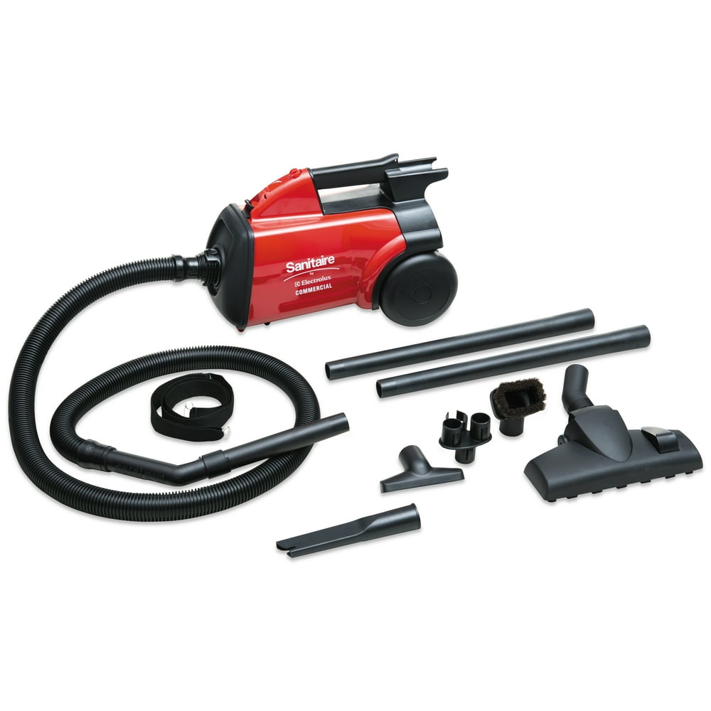 Sanitaire Commercial Compact Canister Vacuum, 10lb, Red - Walmart.com ...