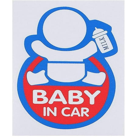 Baby In Car Warning Sticker Baby On Board Reflective Safety Sign(1 pcs ...