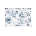 Blue Rose Sun Shade Sail 12'X16' Country Retro Watercolor Gray Blue ...