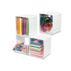 Deflecto Small Office Desk Cube Organizer with Four Drawers, Clear ...