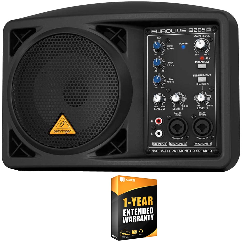Behringer B205D EUROLIVE Ultra-Compact 150W PA/Monitor Speaker System ...