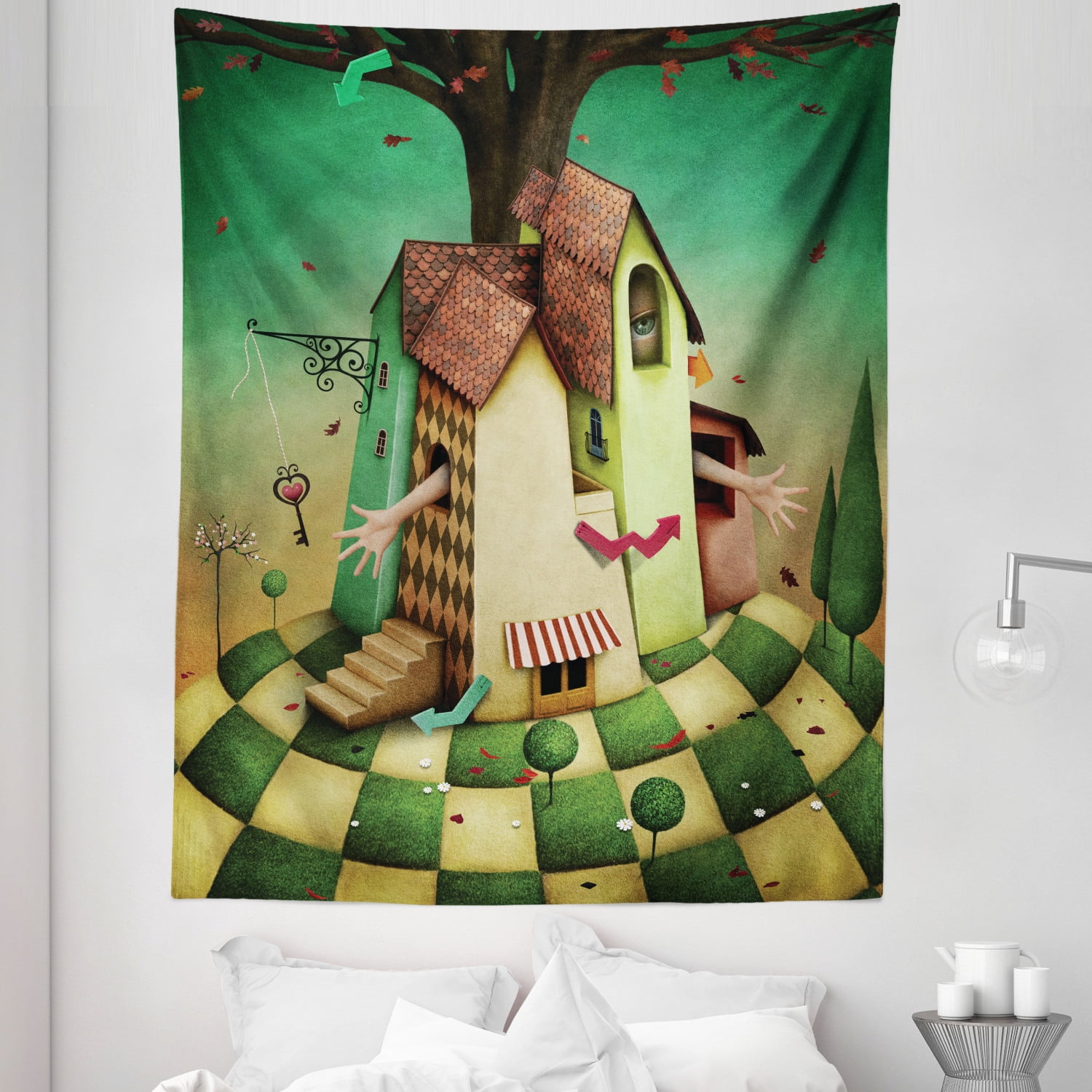 Mural Tapestry, Conceptual Illustration for Wonderland House with a ...