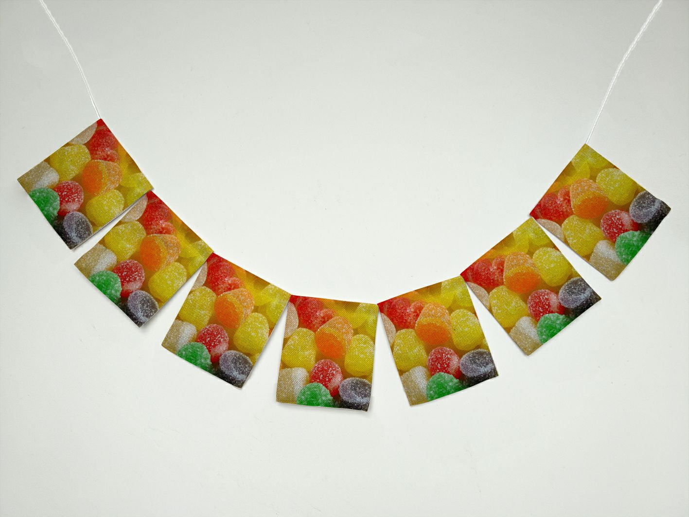 ZKGK Delicious Sweet Candies Banner Bunting Garland Flag Sign for Home ...