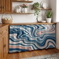 Blue Pink White Marble Cabinet Curtains 28" W x 51" L Fluid Art ...