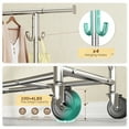 Enhomee Clothes Rack Heavy Duty Clothing Rack with Wheels, Adjustable ...