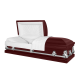 Titan Casket, Orion Series Steel Casket in Maroon with White Interior ...