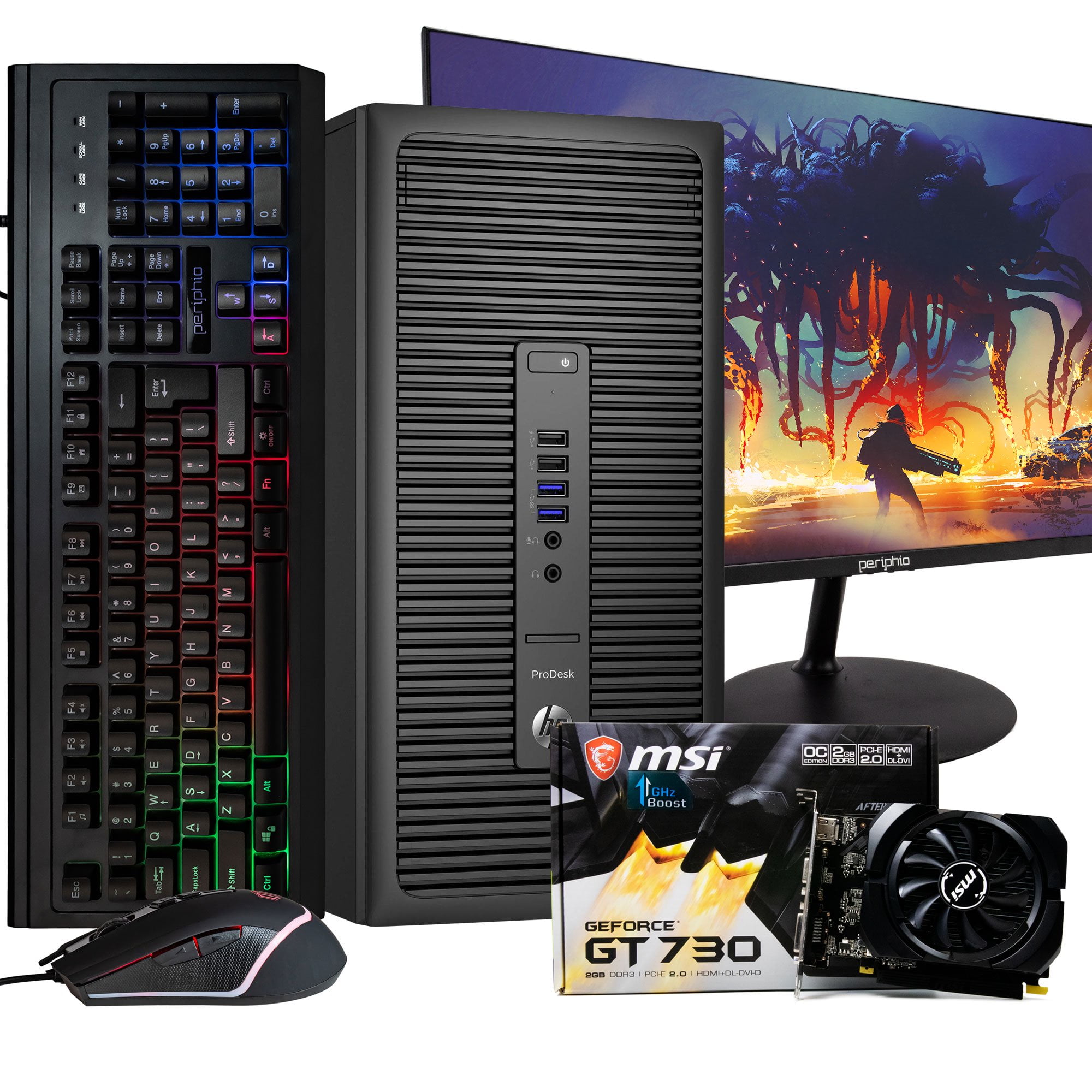 HP Gaming Computer, Intel Quad-Core i5, GeForce GT 730 (2GB), 240GB SSD ...