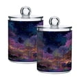 4PCS Clear Storage Jars Cotton Swabs Cans Translucent Plasticental ...