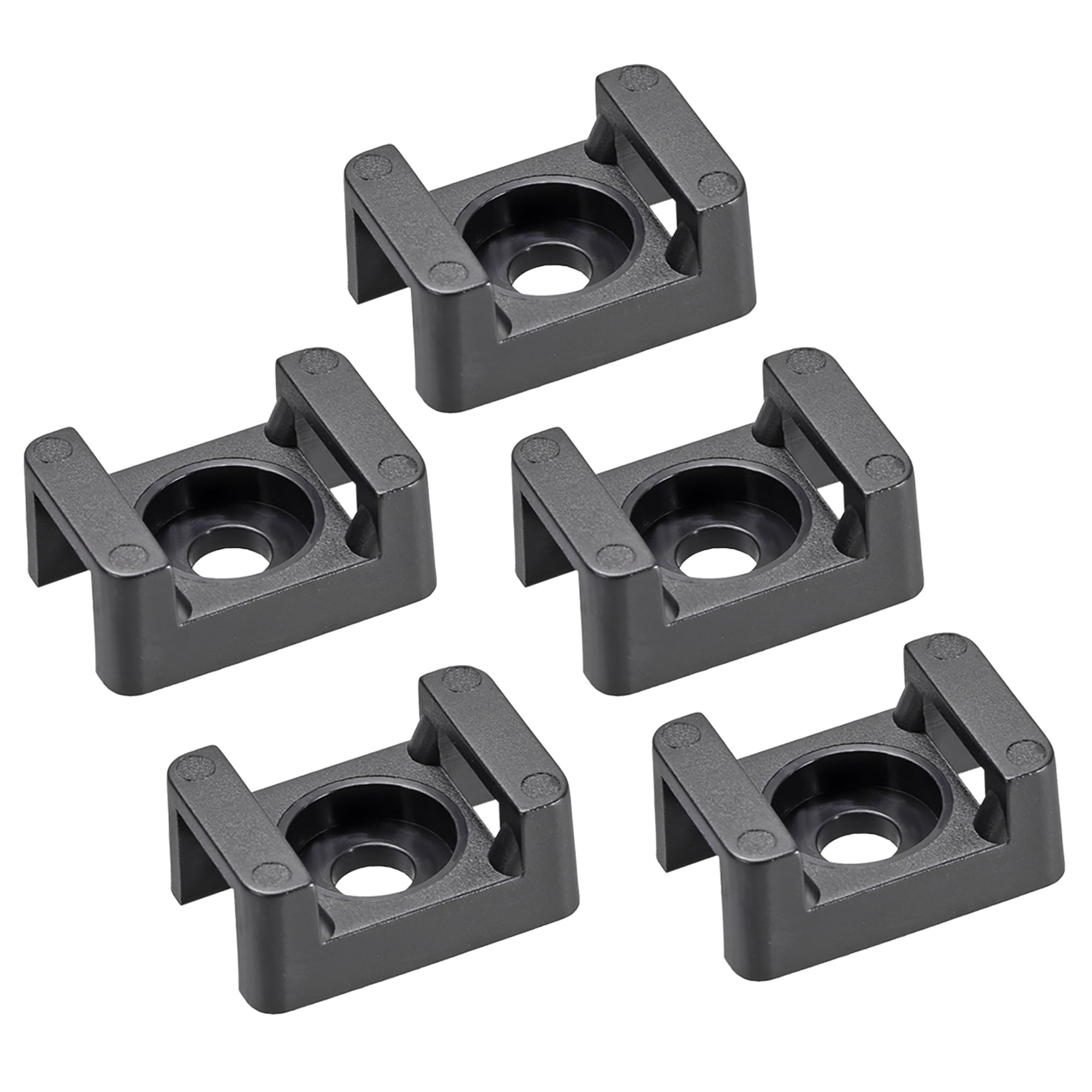 Cable Tie Mount Base Saddle Type Wire Holder Nylon 9mm Hole Width Black Cable Tie Mount Base Saddle Type Wire Holder Nylon 9mm Hole Width Black