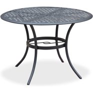 BaytoCare All-Weather 40-Inch Rectangular Outdoor Dining Table - Black ...
