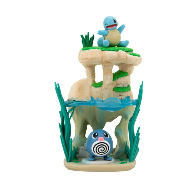 Pokémon Select Environment Figure Pack: Shoreside Lake with Poliwag ...