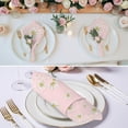 Cloth Napkins Set of 8 Pink Daisy Flower Cocktail Napkins Farmhouse ...