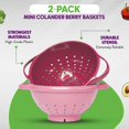 Crisp Pink Mini Colander Strainer Berry Basket, Set of 2 - Walmart.com