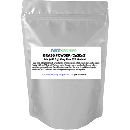 Brass Powder 1-lb (454 Grams) 320 Mesh +/- for Cold Casting and Inlay ...
