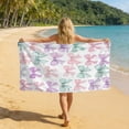 Beach Towel Bag 2 in 1 Colorful Bow Tie Bath Pool Towels Backpack Cute ...
