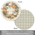 CounterArt Pumpkin Time 4-Pack Plastic Kitchen Placemats Set, Round ...