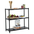 TRINITY EcoStorage 3 Tier Adjustable Flat Slat Wire Shelving, Dark ...