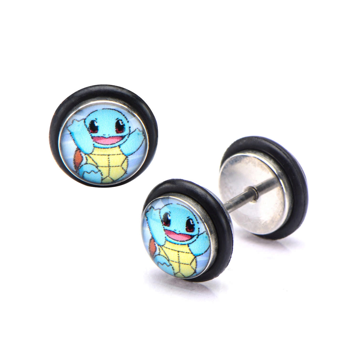 Pokemon Squirtle Fronts 18g Stainless Steel Faux Plugs - Walmart.com