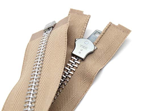 YKK #10 10 Inch to 36 Inch Aluminum Separating Jacket Zipper Extra Heavy Duty Metal Zippers for ...