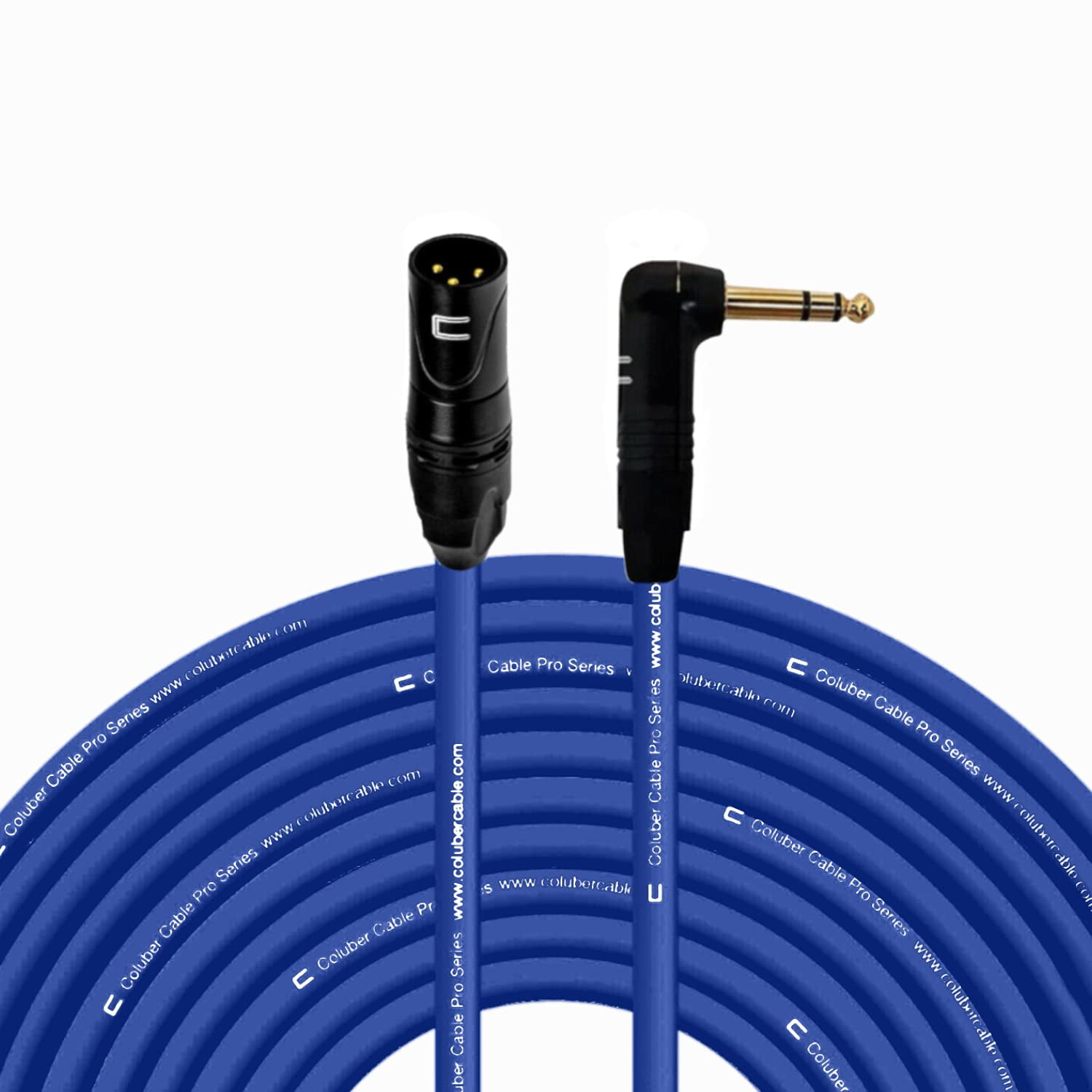 Coluber Cable Right Angle 1/4 TRS to XLR Male (3-Pin) Balanced Stereo ...