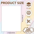 200 Sheets White Cardstock 8.5 x 11, 65lb/180gsm Cardstock Paper ...