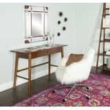 Linon Charlotte Desk, Rich Brown Finish, 30 inches Tall - Walmart.com