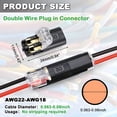 GJX 50Pcs Double Wire Plug in Connector,LED Light Strip Low Voltage ...