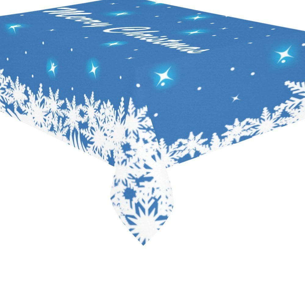 MYPOP Abstract Christmas Snowflake Cotton Tablecloth Sets 60x84 Inches ...
