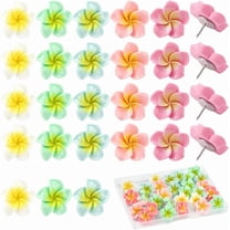 Flower Pushpins Ten-Color Set, Resin Three-Dimensional Decorative Tacks ...
