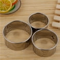 Cosmug Stainless Steel Dumpling Cutters 3Pcs Baking Molds Round Cookie ...
