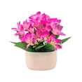 Artificial Flower Bouquet with Vase, Low Maintenance Realistic Flowers ...