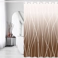 Brown Ombre Striped Shower Curtain, Modern Abstract Geometric Brown ...